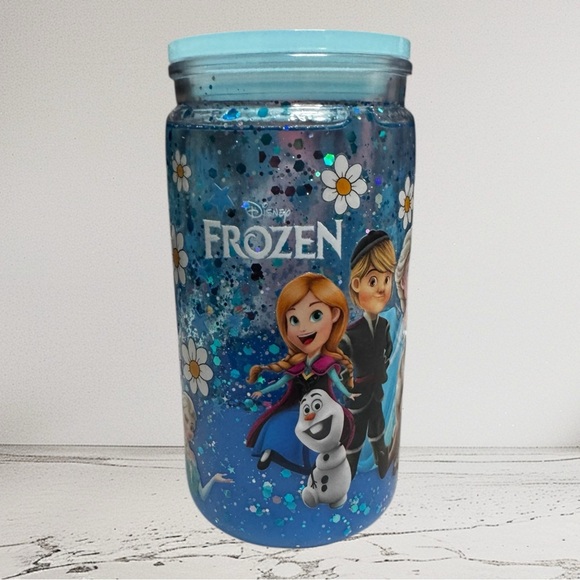 Disney | Dining | Disney Frozen Blue Lava Drip Glitter Tumbler6oz ...